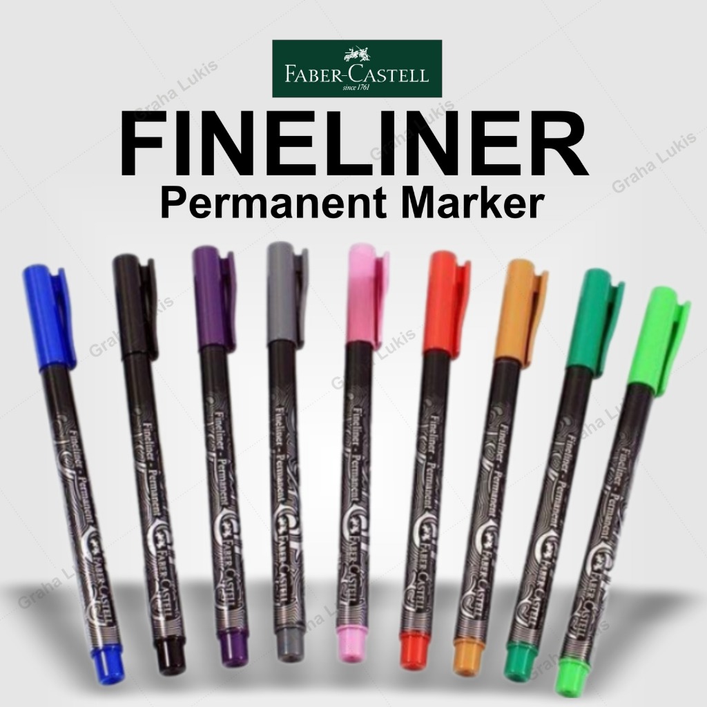 Jual Faber Castell Fineliner Permanent Marker | Shopee Indonesia