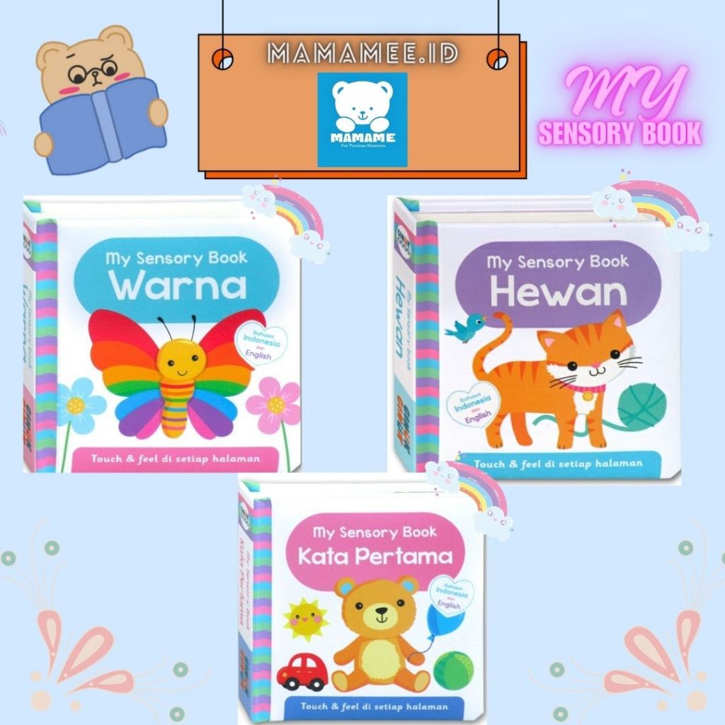 Jual Bilingual My Sensory Book Hewan, Warna dan Kata Pertama | Shopee ...