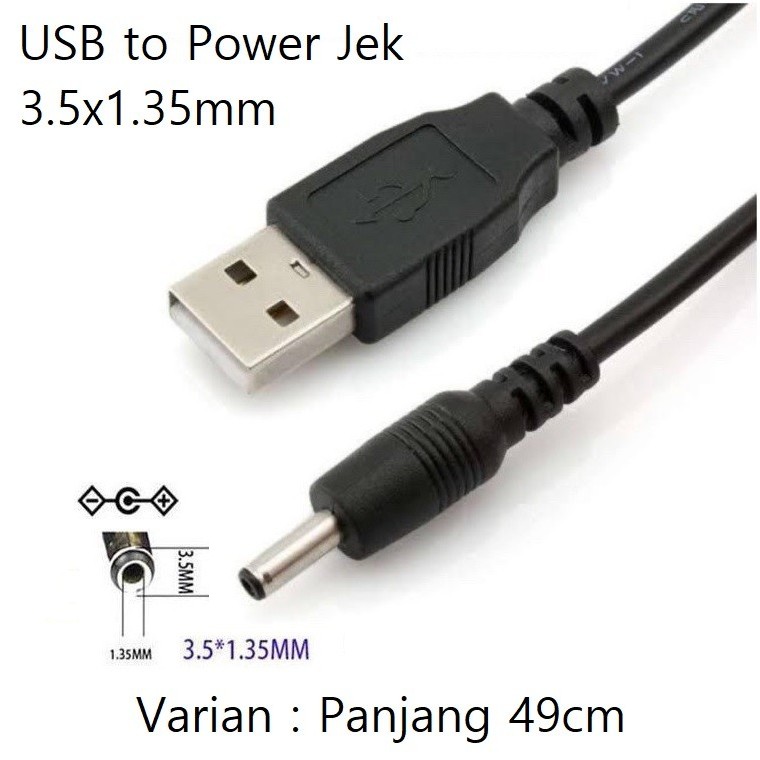Jual Kabel Power USB to DC 3.5mm Power AC USB to DC | Shopee Indonesia