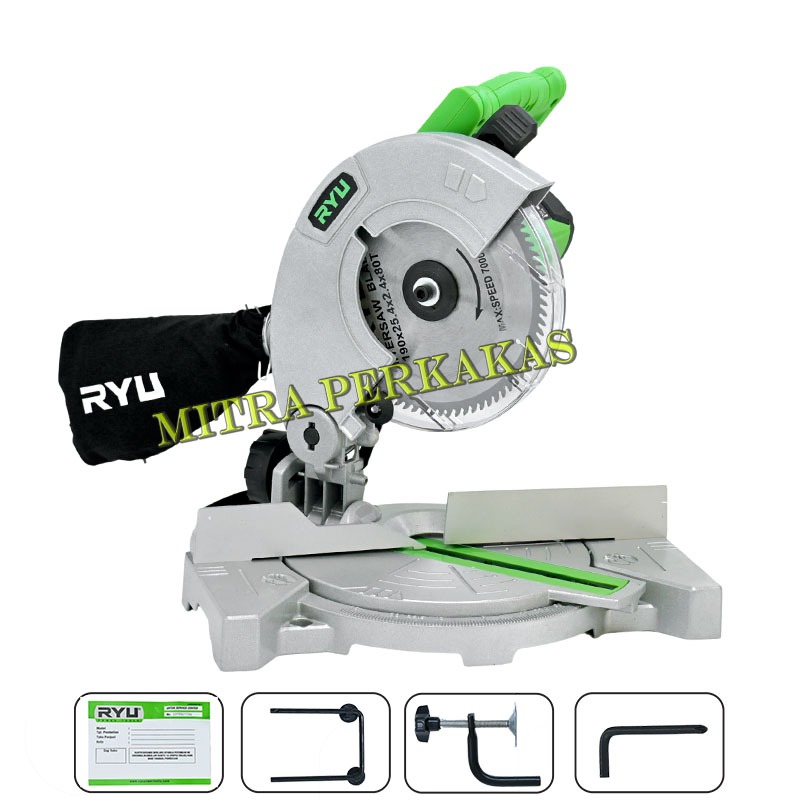 Jual Miter saw RYU RMS180 7" Mitersaw mini potong alumunium RMS 180 7 ...