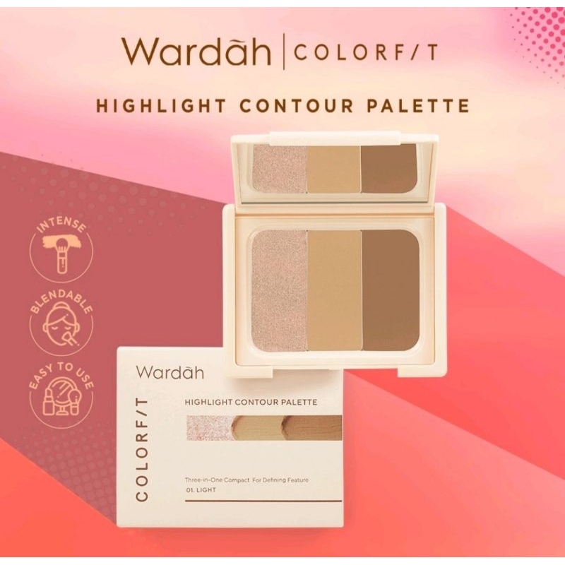Jual Wardah Colorfit Highlight Contour Palette - 3 in 1 01 LIGHT ...