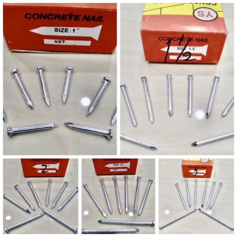 Jual paku beton putih/ paku tembok dinding paku betol stainless stell | Shopee Indonesia