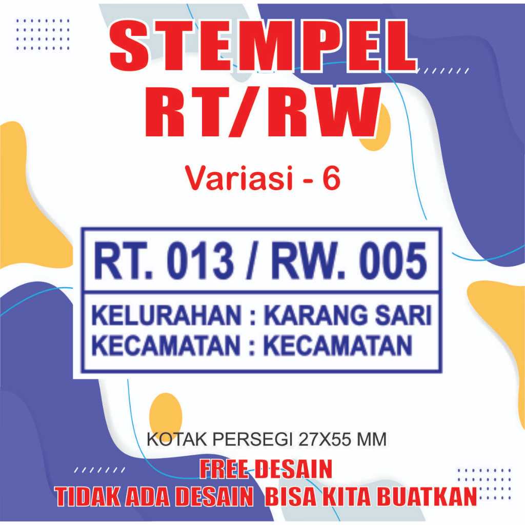 Jual Stempel RT/RW Otomatis Bisa Custom Bulat/Kotak/Oval | Shopee Indonesia