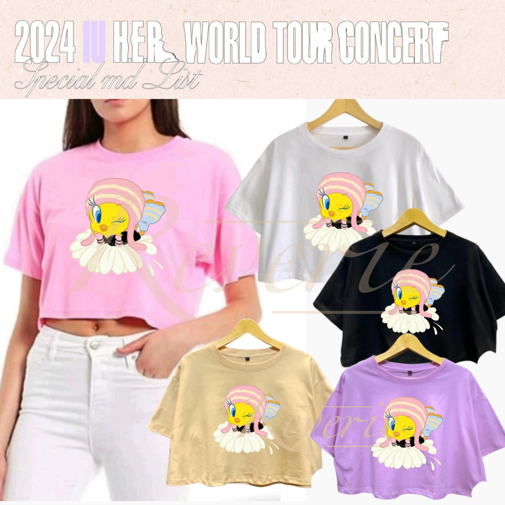 Jual CROP TOP KONSER IU HER WORLD TOUR 2024 BAJU KAOS NOBAR CONCERT ...