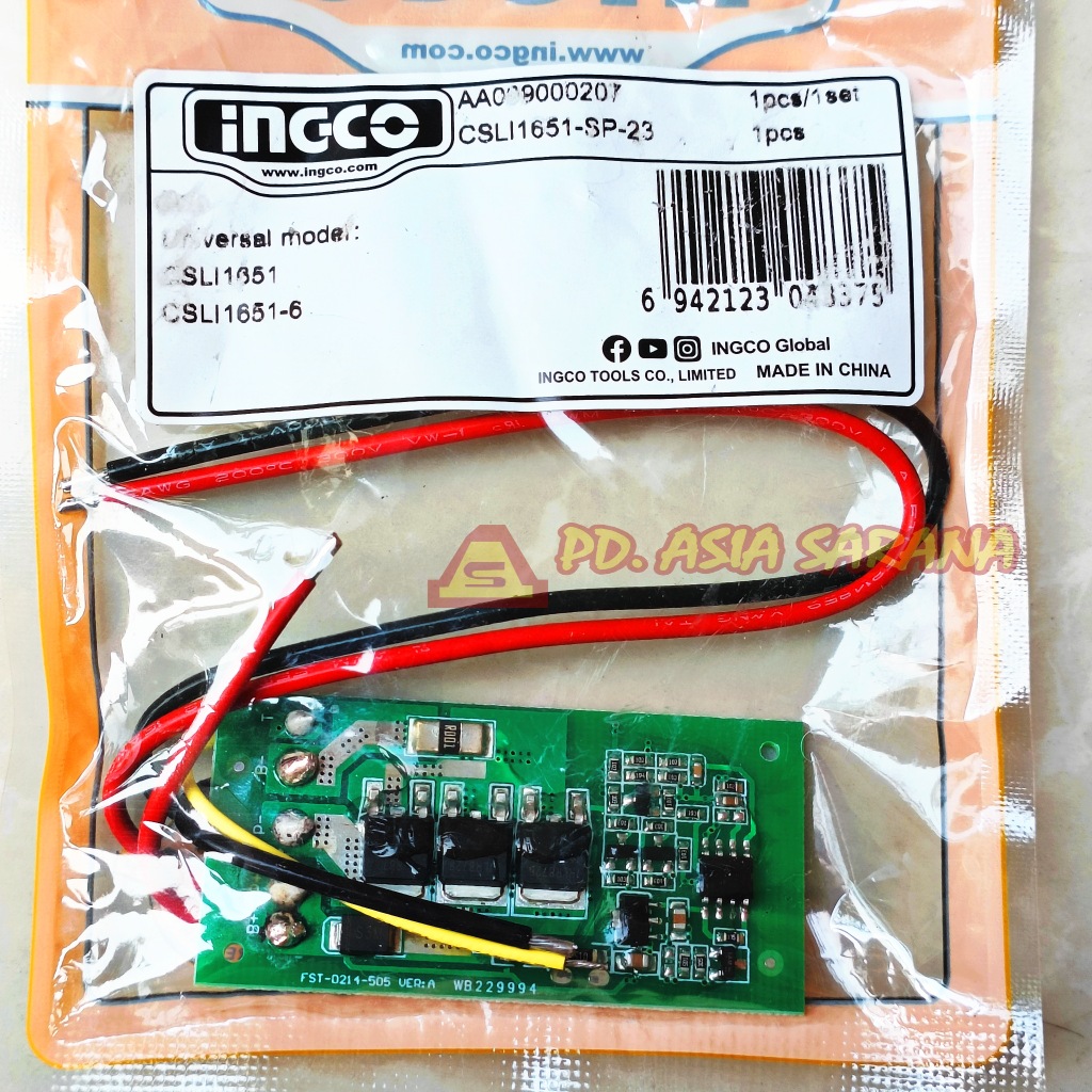 Jual PCB Cordless Circular Saw CSLI1651-SP-23 INGCO Modul Board ...