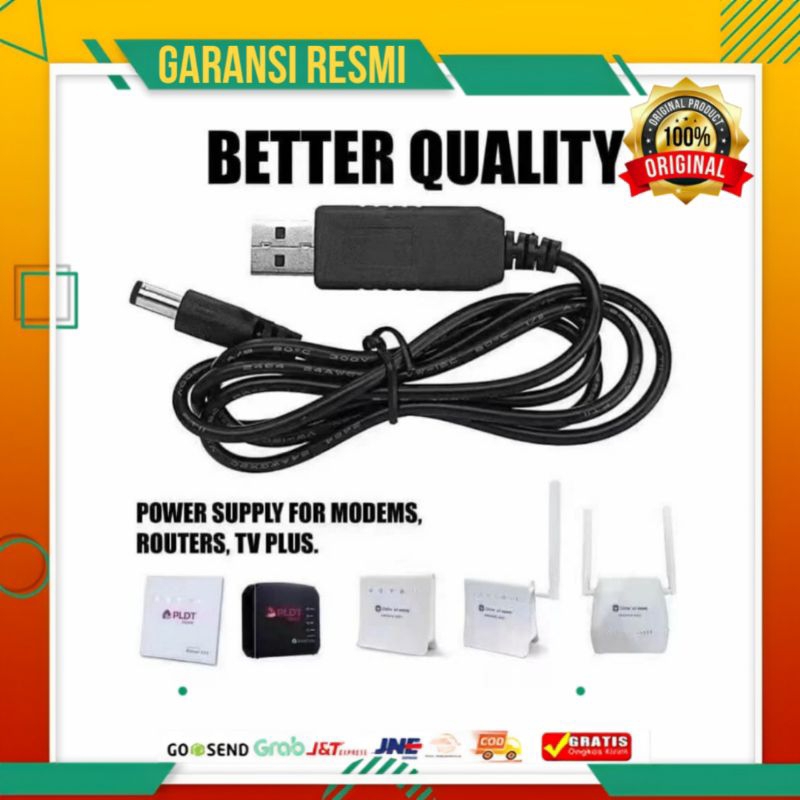 Jual Kabel Power USB DC 12V Modem Orbit Telkomsel kabel wif 5V to 12V ...