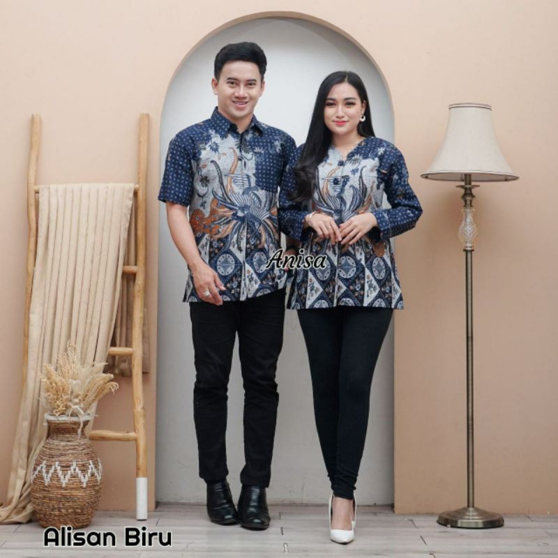 Jual Couple Batik Sarimbit Atasan WanitaBlouse Sakura Mega Mendung ...