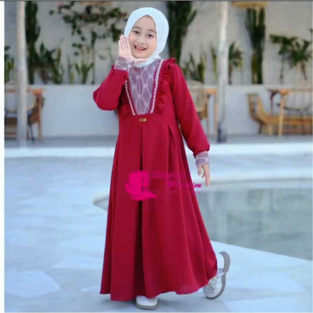 Jual baju gamis anak perempuan 1-12 tahun pakaian baju muslim anak ...