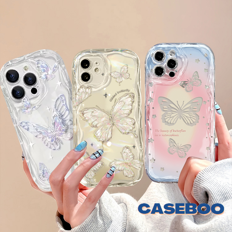 Jual CaseBoo Merek Modis Transparan 3D Tepi Gelombang Casing Untuk Oppo ...