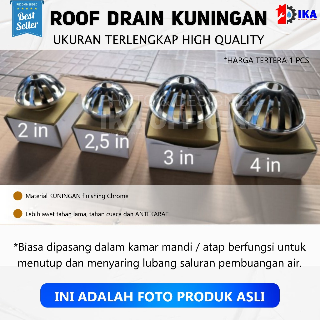 Jual Roof Drain Kuningan 2 Inch, 2,5 Inch, 3 Inch, 4 Inch | Shopee ...