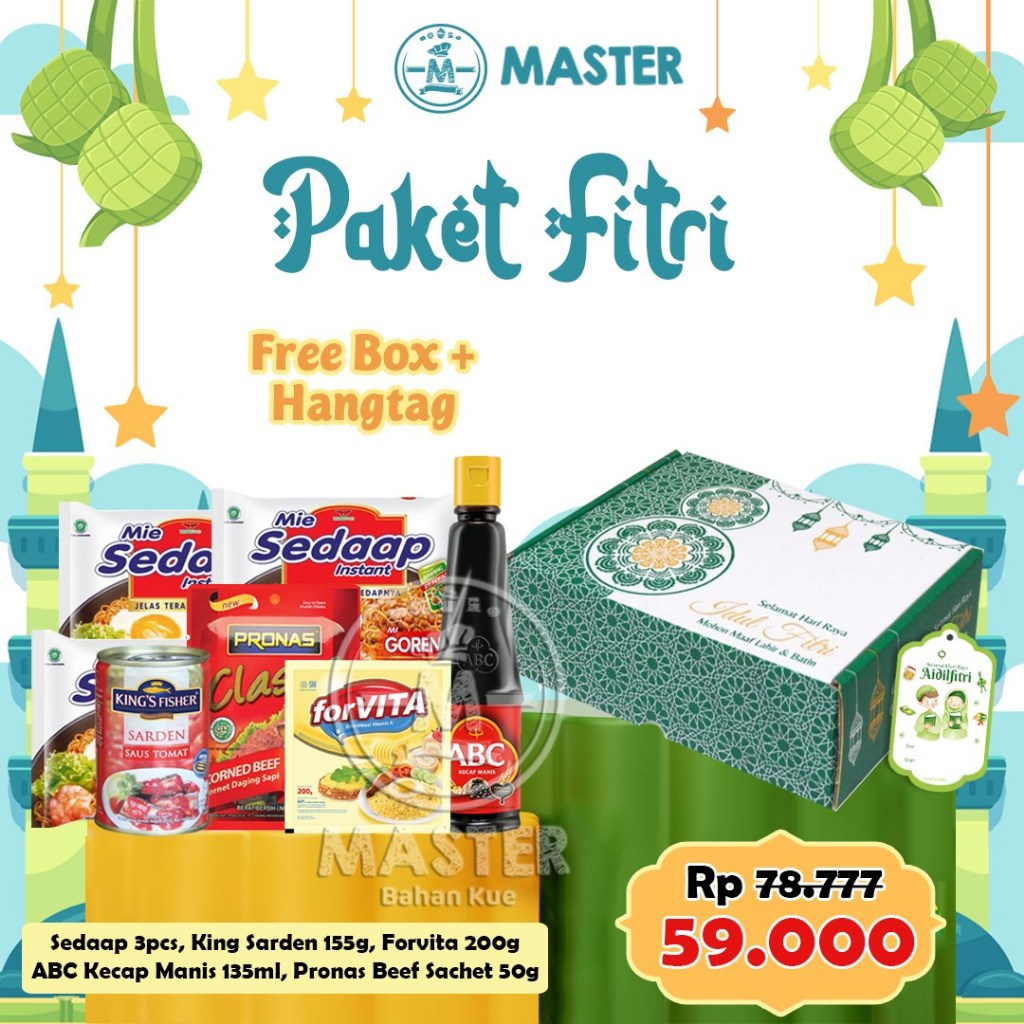 Jual Paket Sembako Hampers Lebaran PAKET FITRI 59k [1 paket] | Shopee ...