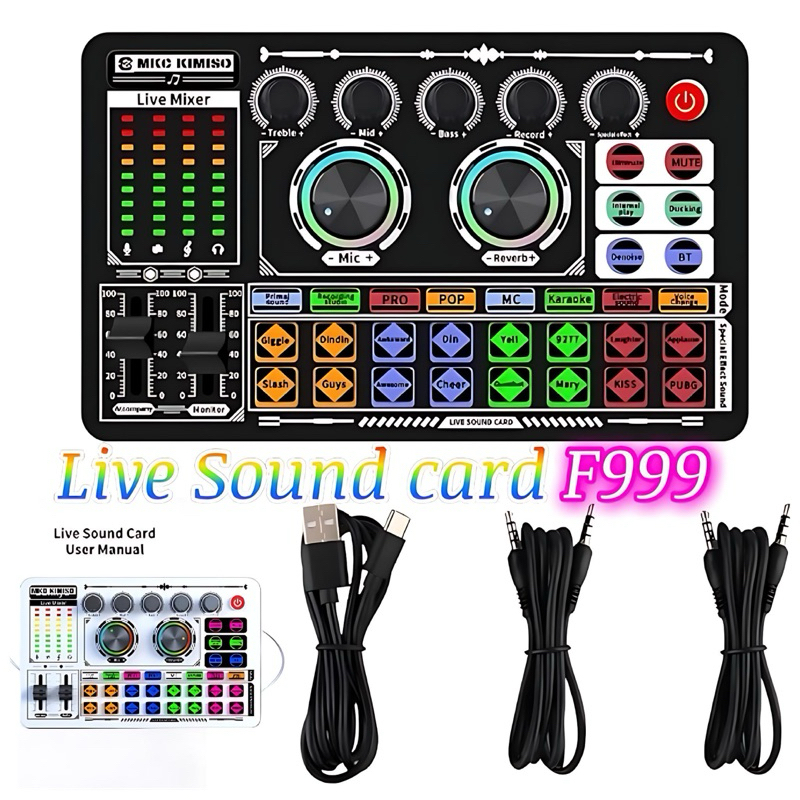 Jual MKC kimiso live sound card f999 sondcard bluetooth compatible ...