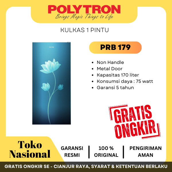 Jual [Cianjur] Kulkas 1 Pintu Polytron Metal Door Series PRB 179 ...