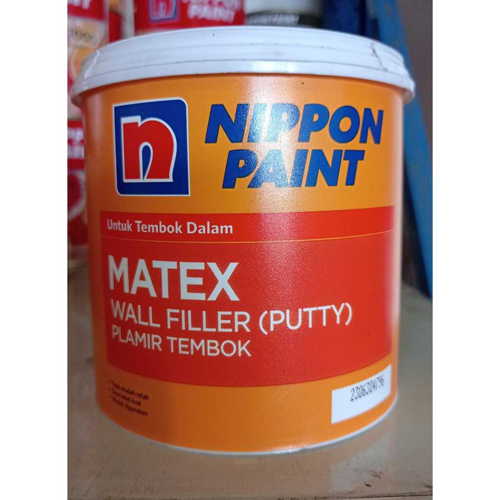 Jual CAT NIPPON PAINT MATEX WALL FILLER PUTTY PLAMIR TEMBOK 1KG | Shopee Indonesia