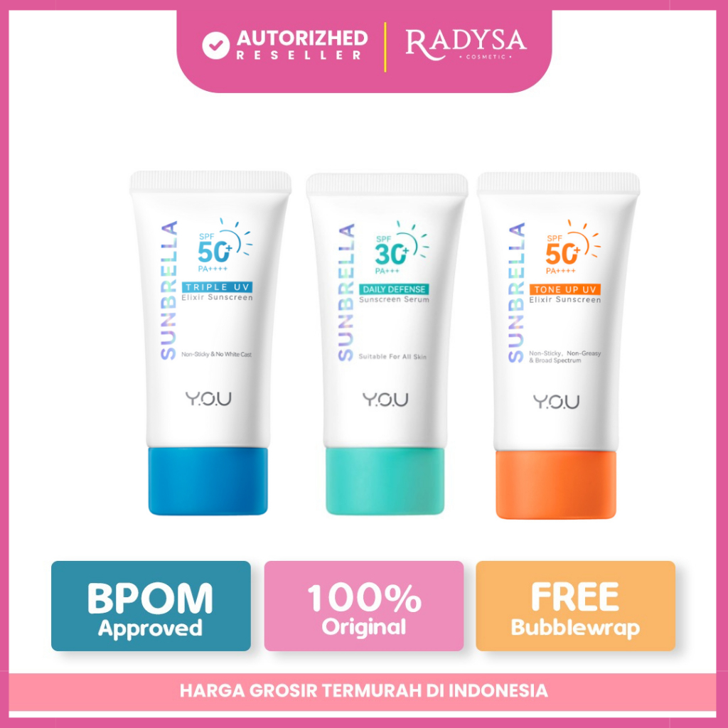 Jual 𝐑𝐀𝐃𝐘𝐒𝐀 - YOU Sunbrella Sunscreen | Sunscreen Serum | Elixir Sunscreen | SPF 30 PA+++ | SPF ...