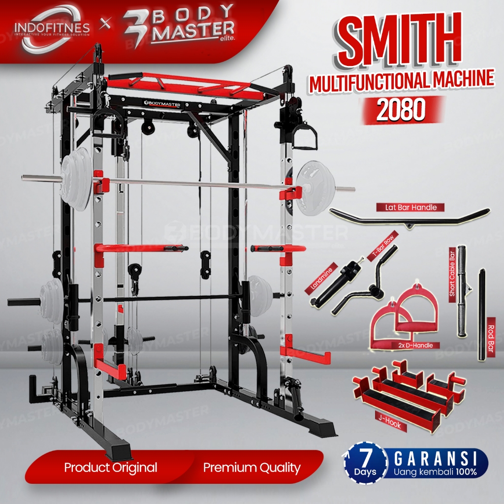Jual BODYMASTER Smith Machine BM-2080 - Squat Power Rack Bench Press ...