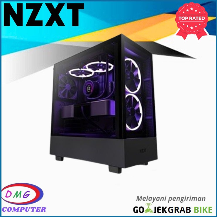 Jual NZXT H5 ELITE MATTE BLACK MID TOWER PC CASE CASING GAMING CHASSIS ...
