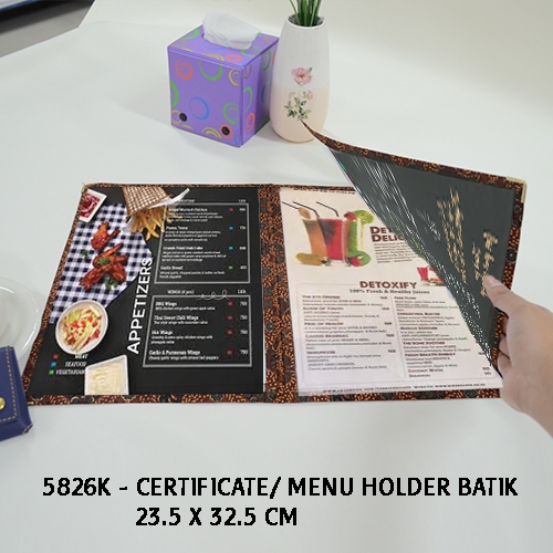 Jual Bambi Menu Book A4 Isi 6 Lembar Lipat 3 Tipe Buku Menu Café ...