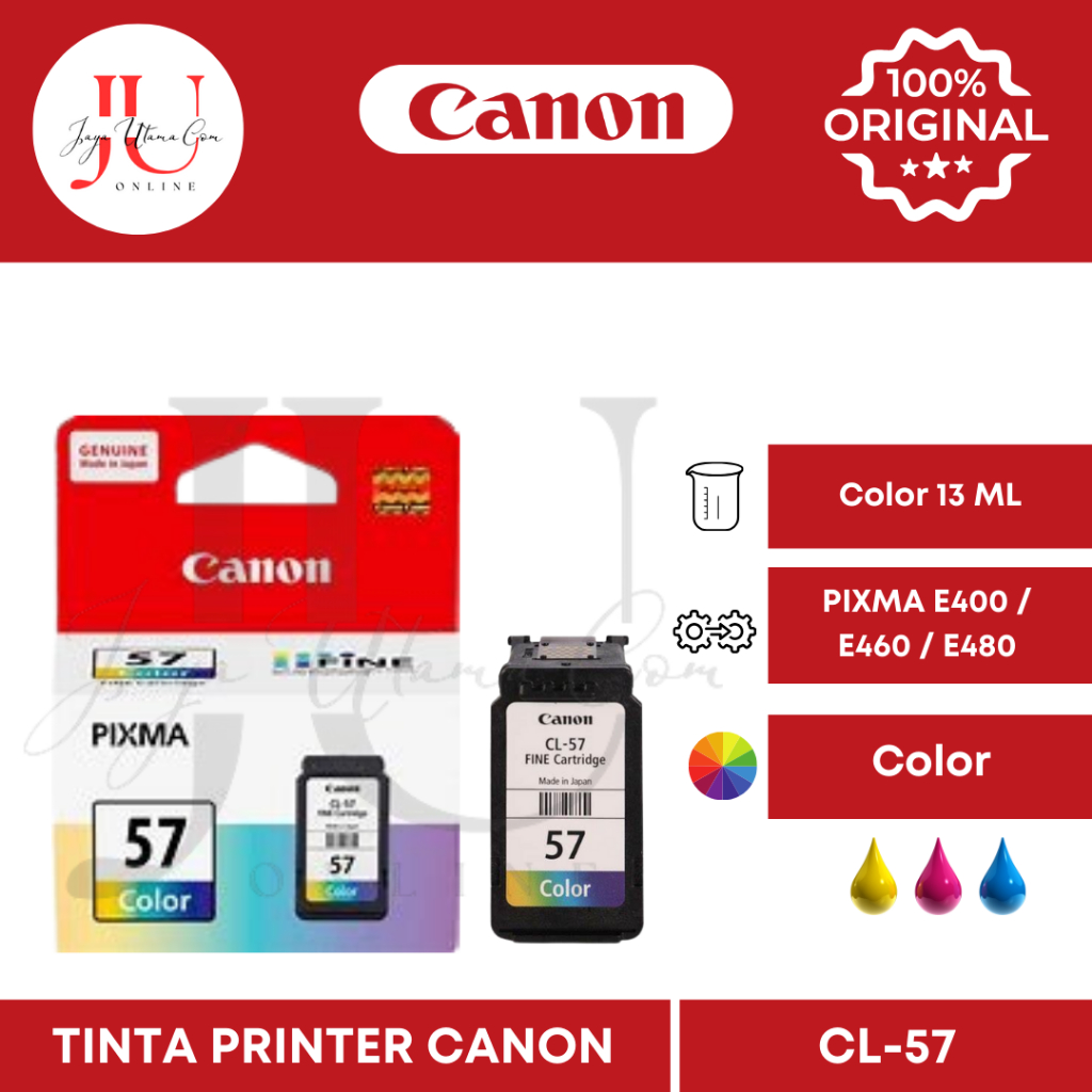 Jual Tinta Canon CL 57 Color / PG 47 Black Original | Shopee Indonesia