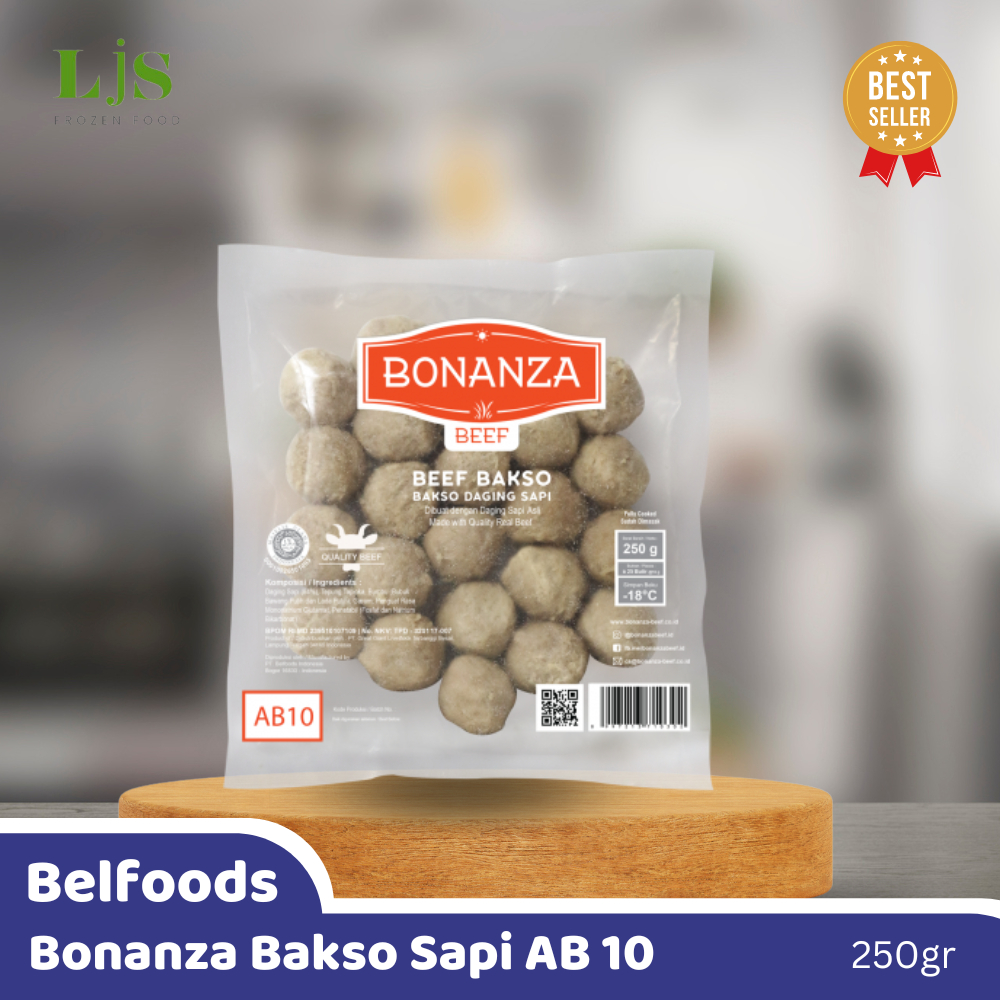 Jual Belfoods Bonanza Bakso Sapi AB 10 250gr | Shopee Indonesia