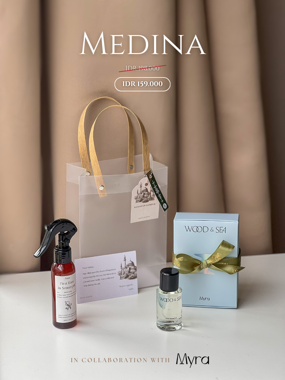 Jual 'MEDINA' Balee Linen Spray x Myra Perfume Ramadan Gift Set ...