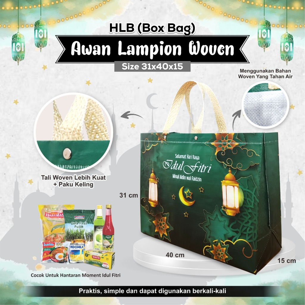 Jual Tas Parcel Lebaran Woven Laminasi | Goodie Bag Idul Fitri | Tas ...