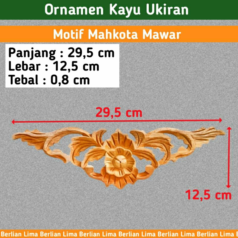 Jual Ornamen Kayu Ukiran Motif Mahkota Mawar Dekorasi Tempel | Shopee ...