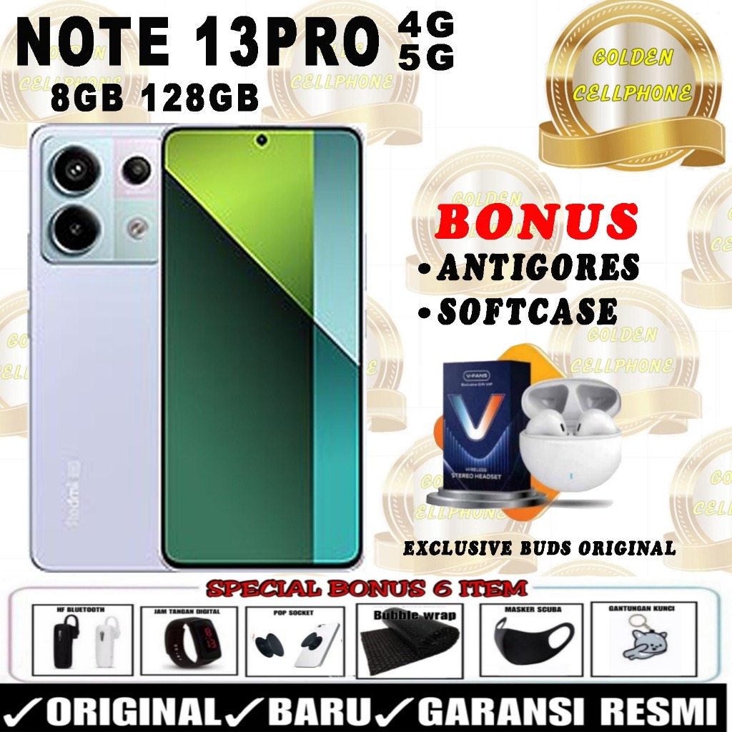 Jual XIAOMI NOTE 13 PRO 5G 4G 8/256 GARANSI RESMI | Shopee Indonesia