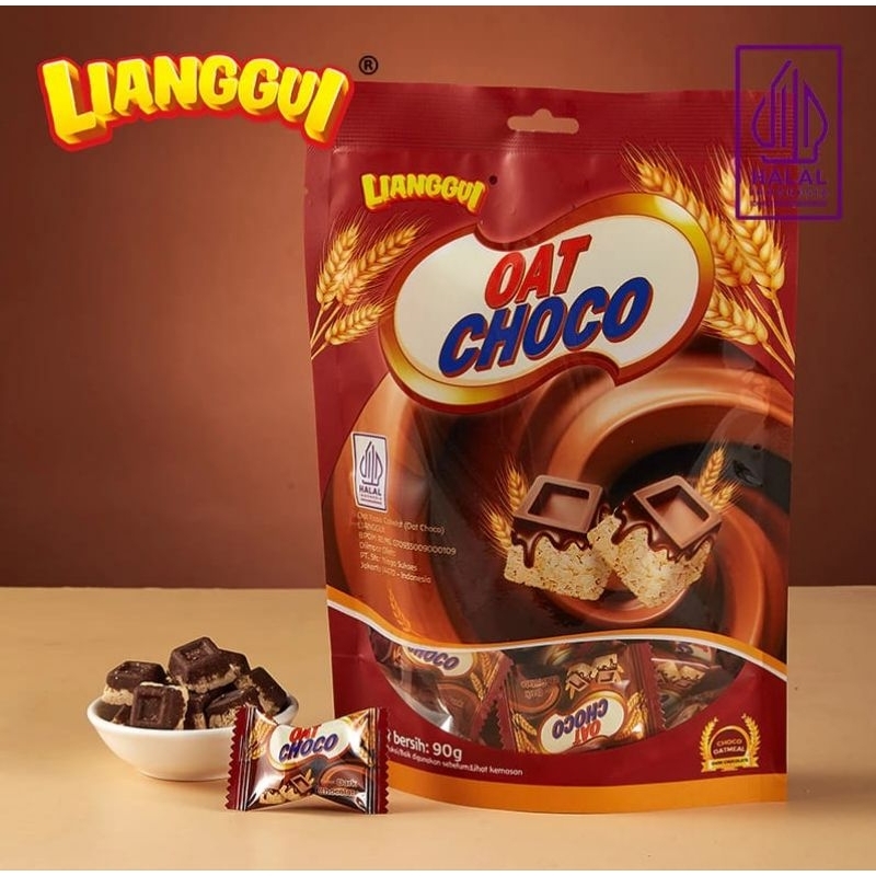 Jual Oat choco Lianggui 90gr Rasa cokelat dan milk choco dark choco ...