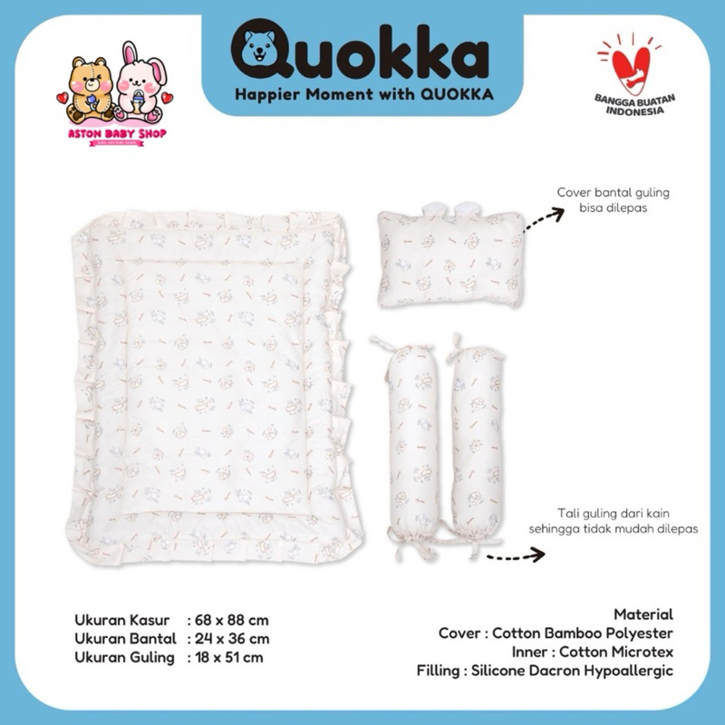 Jual Quokka Matras Bayi Bantal Guling Set /Baby Mattress Set /Kasur ...