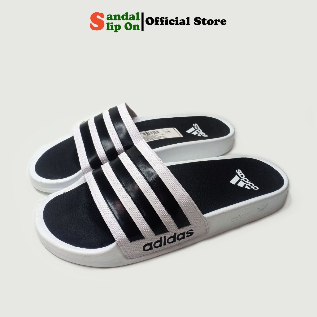 Jual Sandal slide Casual Adidas pria wanita tipe selop warna Putih ...
