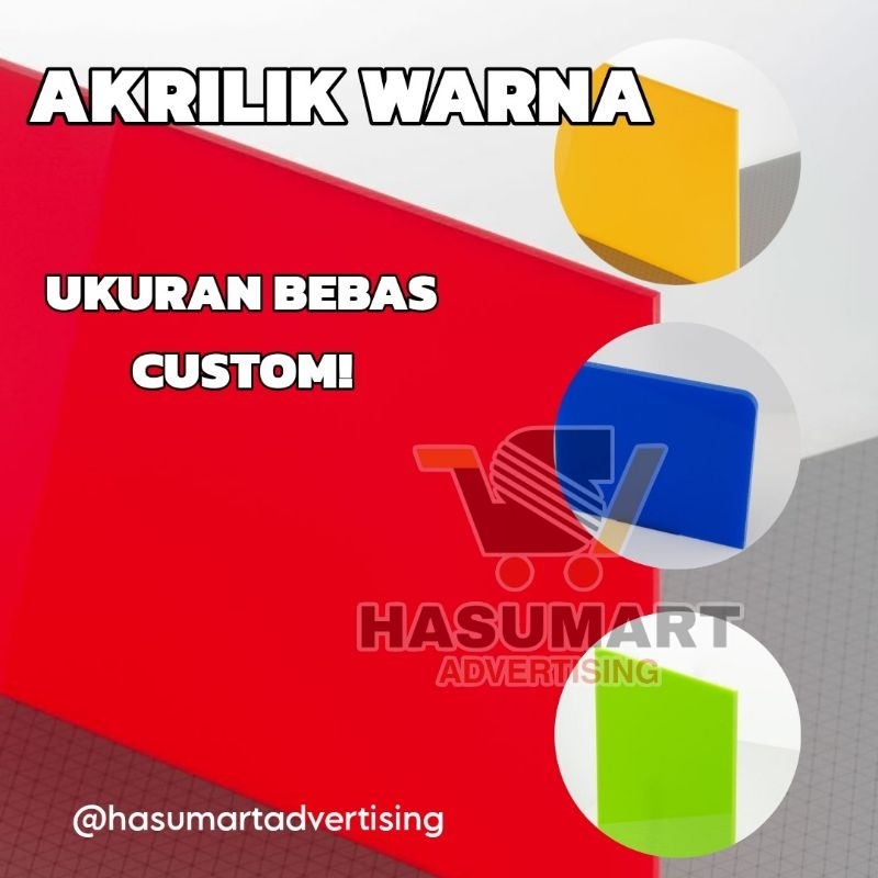 Jual Akrilik lembaran tebal 2mm WARNA Custom Rp25/CM² (Kaca Acrylic ...