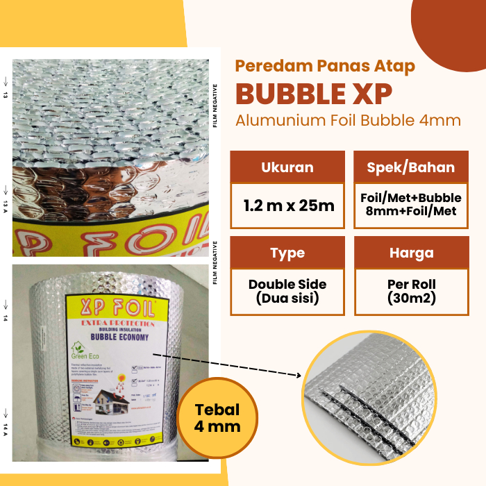 Jual Alumunium Foil Bubble XP 4mm | Insulasi Atap | Peredam Panas Atap ...