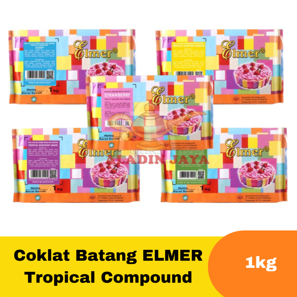Jual Coklat Batang ELMER Tropical Compound Aneka Rasa 1KG | Shopee ...