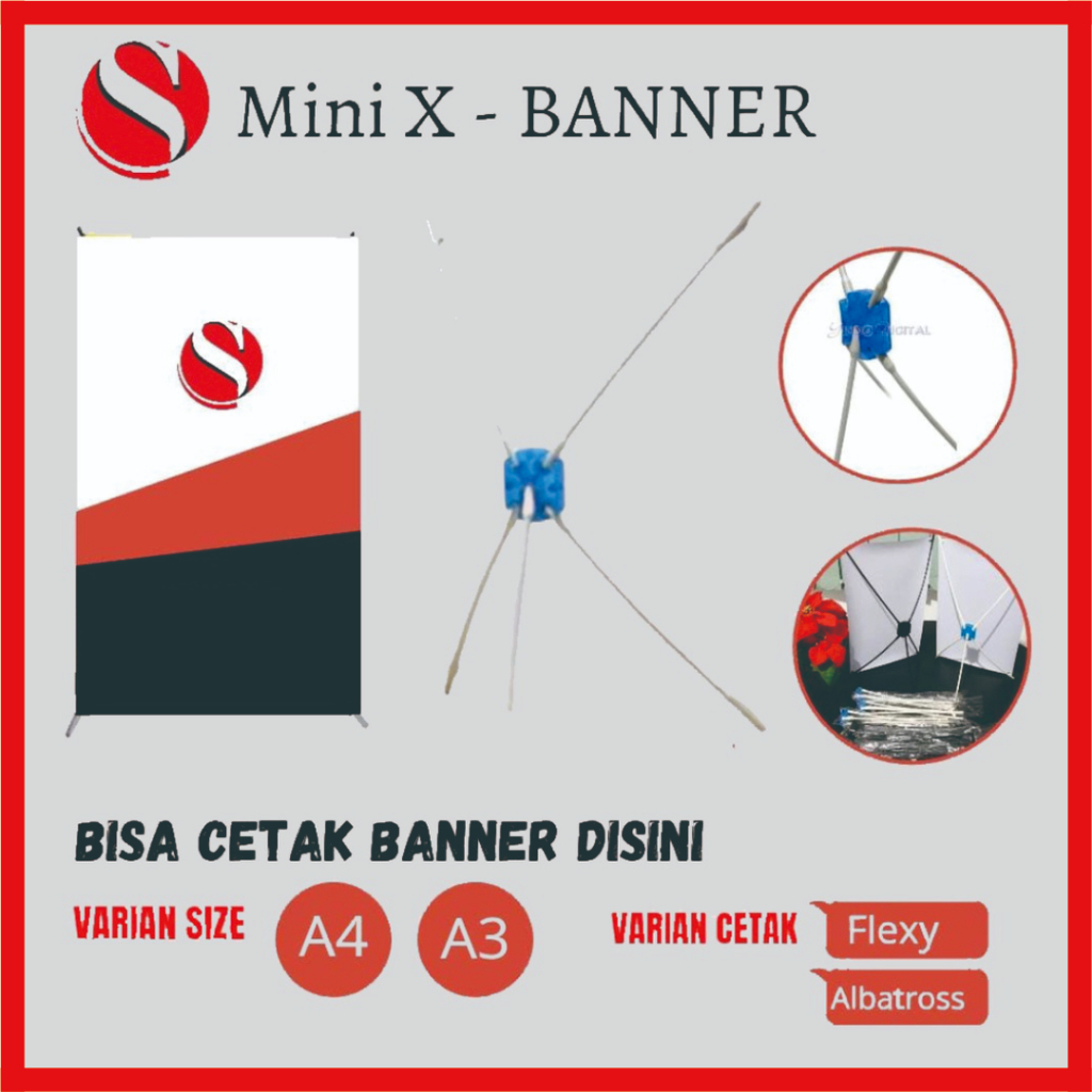 Jual Mini X Banner A4 / Mini A4 / Rangka X A4 / Cetak Banner A4 ...