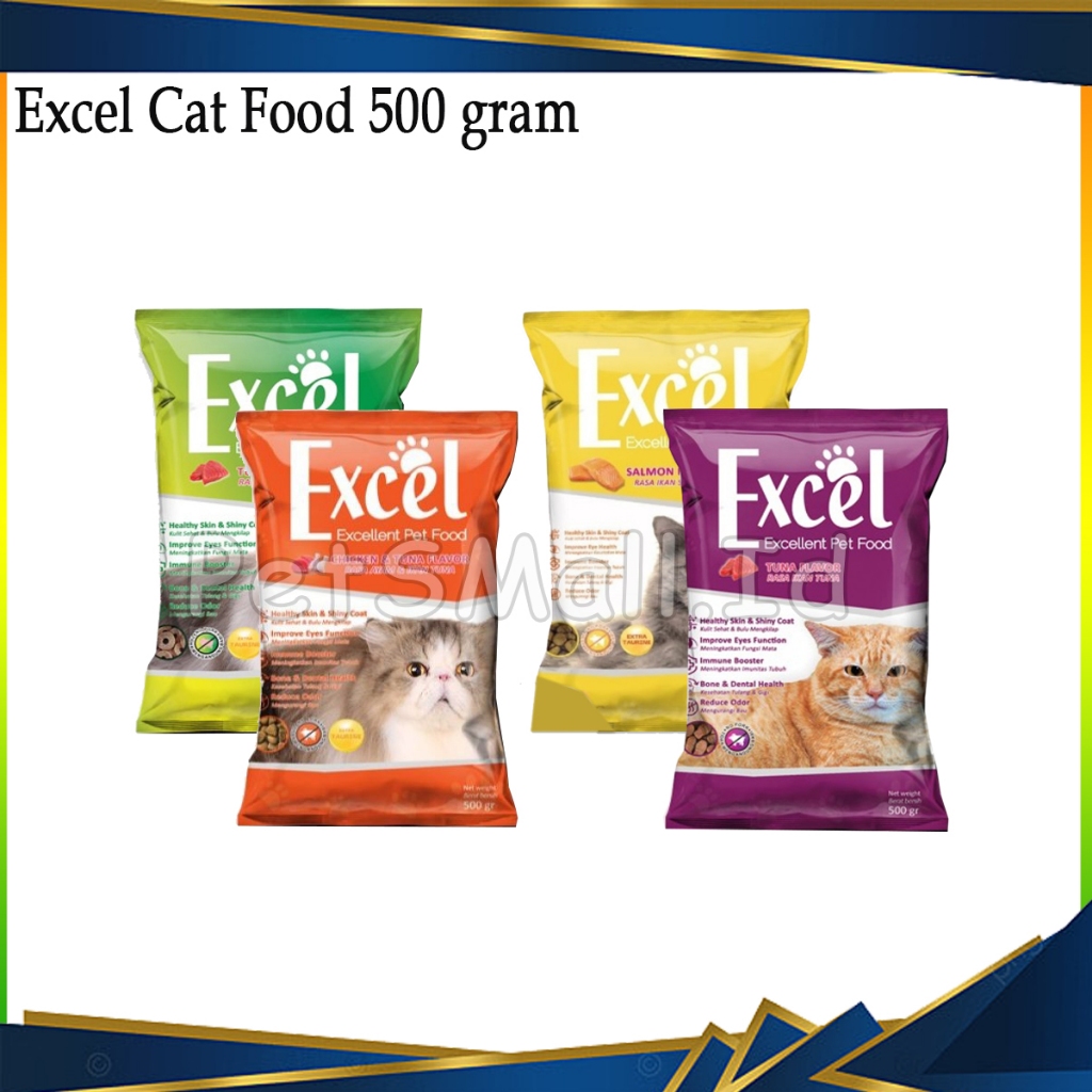 Jual Makanan Kucing Excel 500 gram / Excel Cat Food / Excel Cat rasa ...