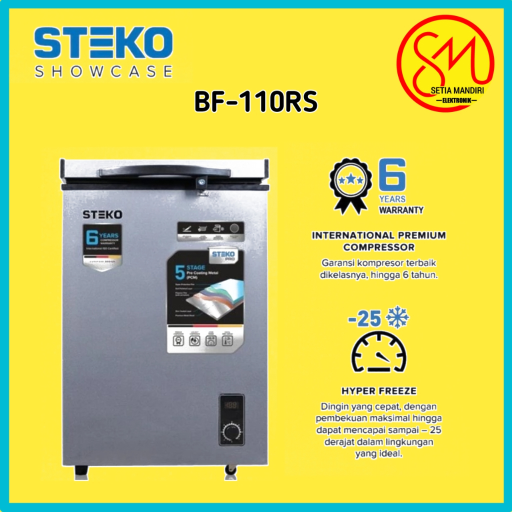 Jual STEKO BF110RS Chest Freezer 100L BF 110 RS Cooler Box 100 Liter BF ...