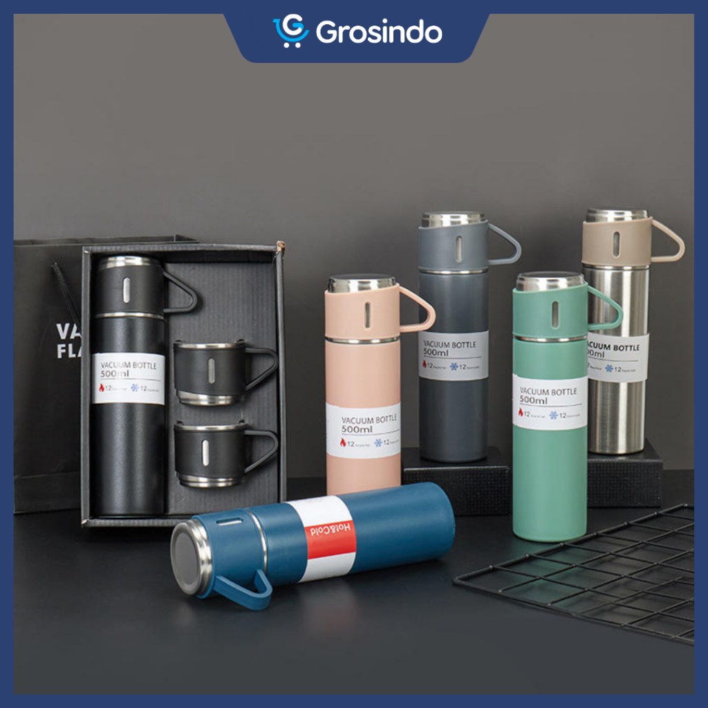 Jual Termos Sultan Stainless Steel Vacuum Flask 500ML Set Botol Minum ...