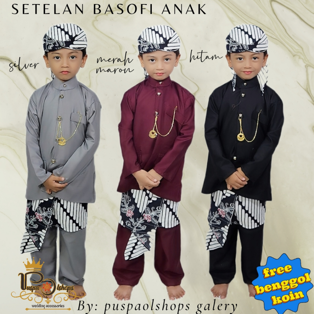 Jual Basofi anak laki laki baju adat jawa anak | Shopee Indonesia