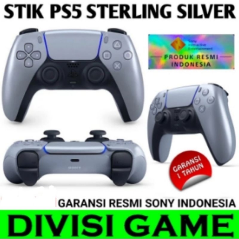 Jual Stik PS5 Dualsennse Sterling Silver Wireless Original sony ...