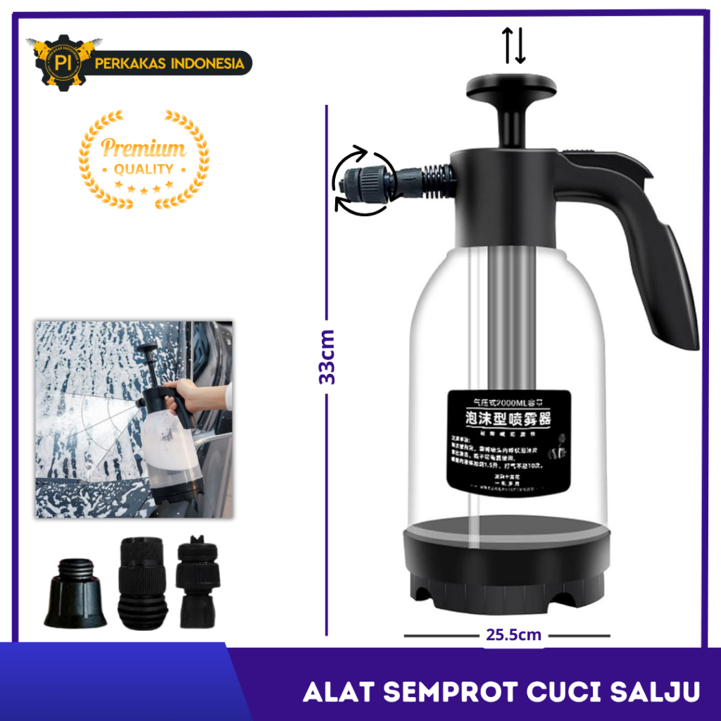 Jual Alat Semprot Cuci Salju Busa Pencuci Sepeda Motor Mobil Hand Pump ...