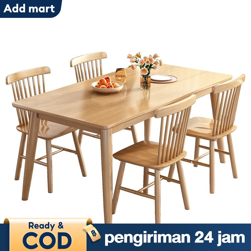 Jual Add Meja Makan Tebal Minimalis Meja Makan 1.7CM Kayu Solid Meja ...