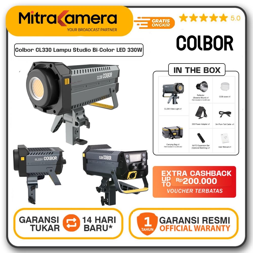 Jual Colbor CL330 Lampu Studio Bi-Color LED 330W Video dan Foto ...