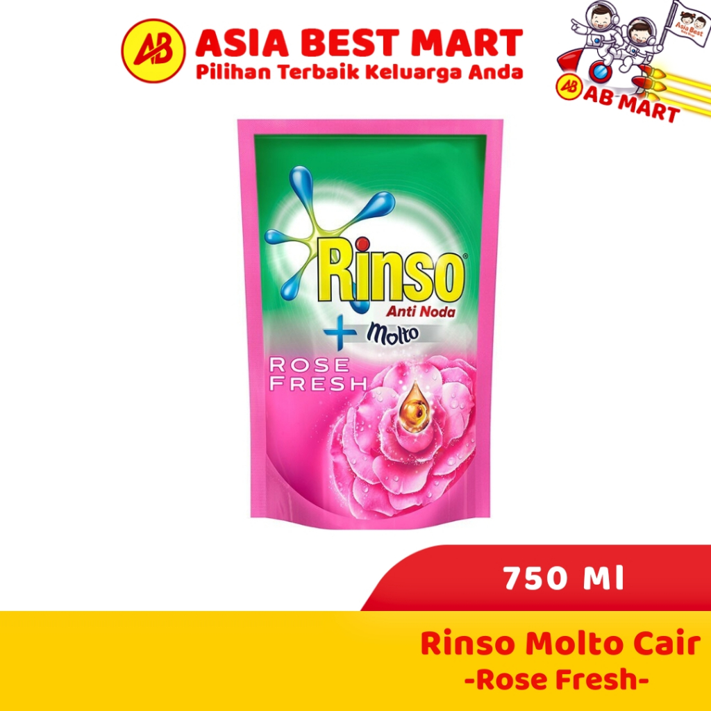 Jual Rinso Liq Molto Rose Fresh 750 Ml Deterjen Cair Sabun Cuci Pakaian ...