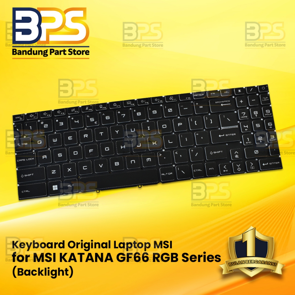 Jual Keyboard Original Laptop MSI Katana GF66 RGB Backlight (Black ...