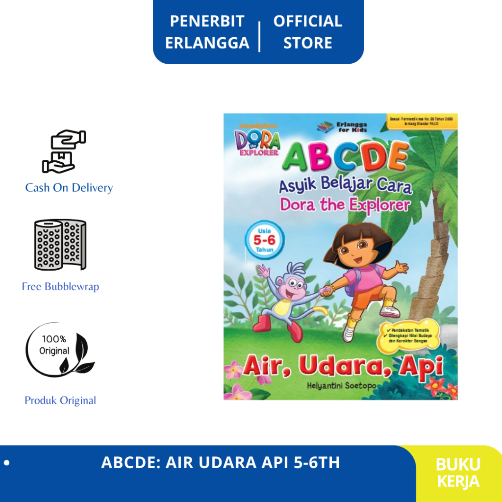 Jual [Erlangga Official] Abcd: Air Udara Api Usia 5-6 Tahun (Satuan ...