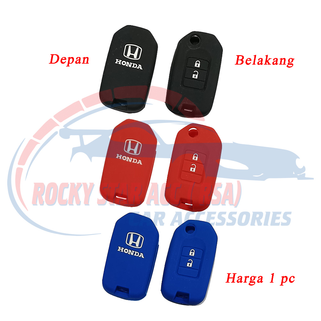 Jual Silikon Kunci Remote Lipat Flip Key Honda CRV HRV Jazz 2 Tombol ...