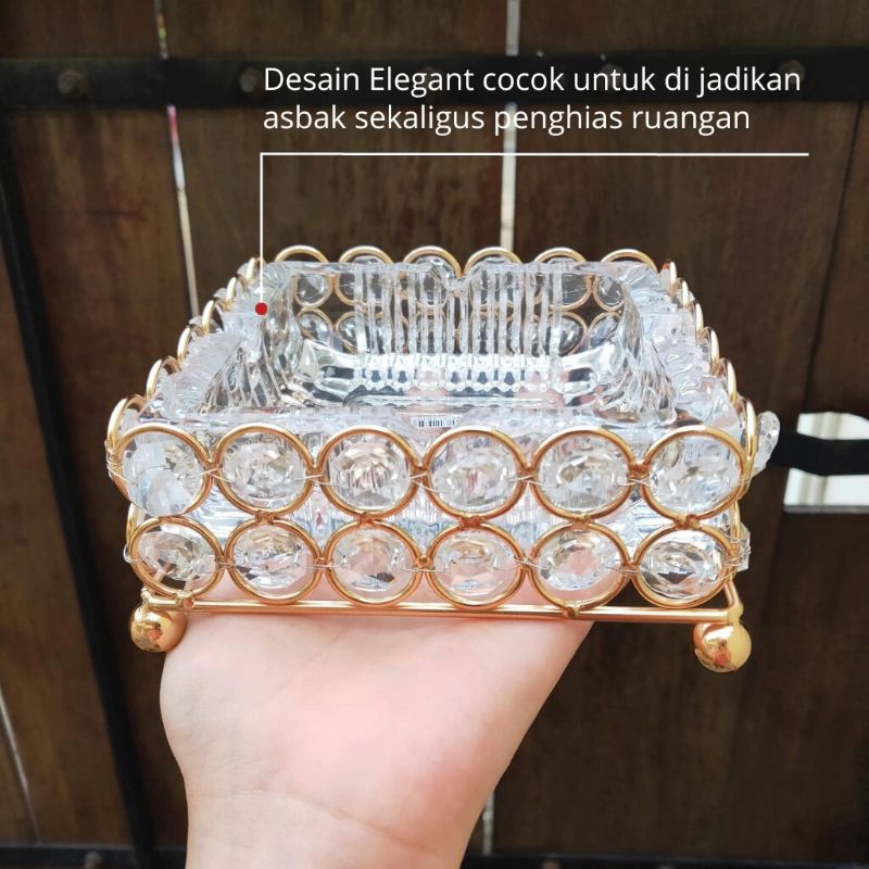 Jual Asbak rokok kaca asbak kristal asbak Gold dan silver | Shopee ...