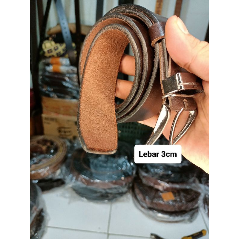 Jual Ikat Pinggang Kulit Asli Lebar 3cm,Sabuk Kulit Asli 3cm,Sabuk ...