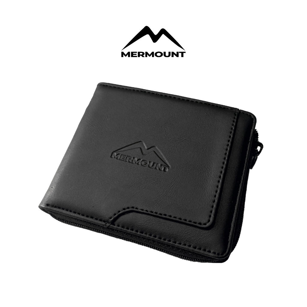 Jual Mermount Adventure Dompet Lipat Hitam Logo Laser Resleting ...